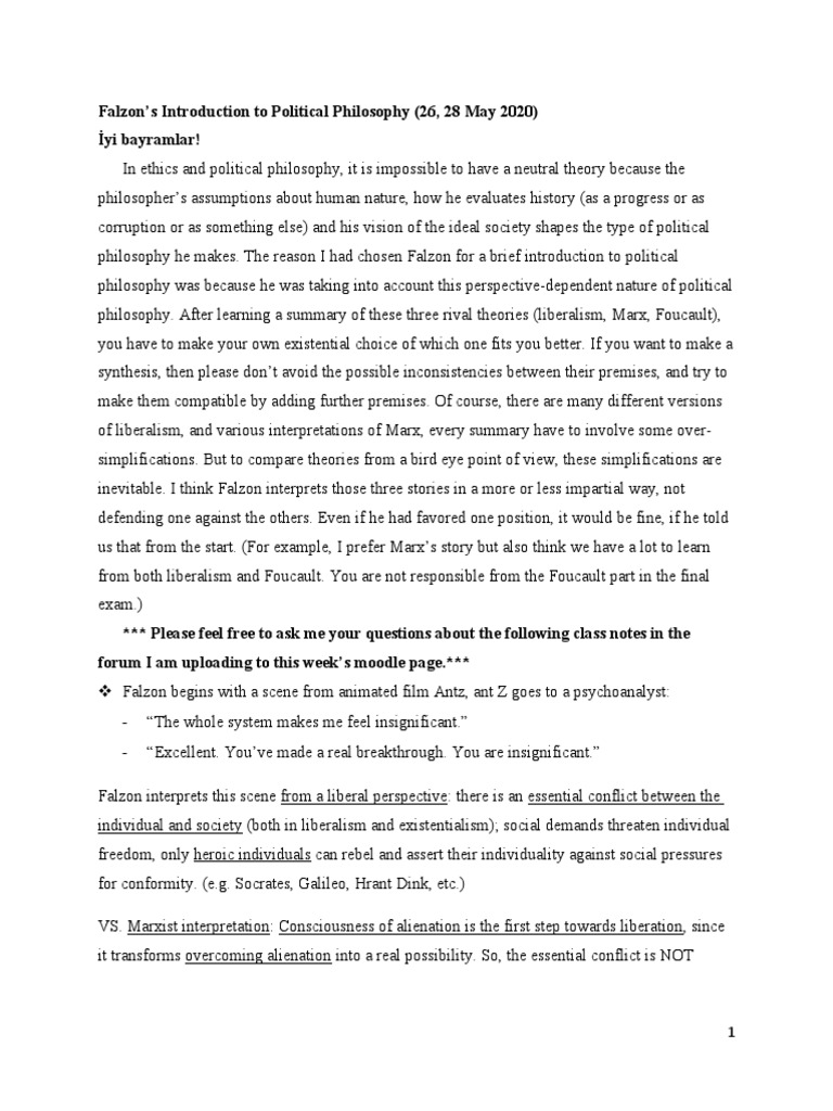 Introduction to Political Philosophy Insights | PDF | Marx's Theory Of ...