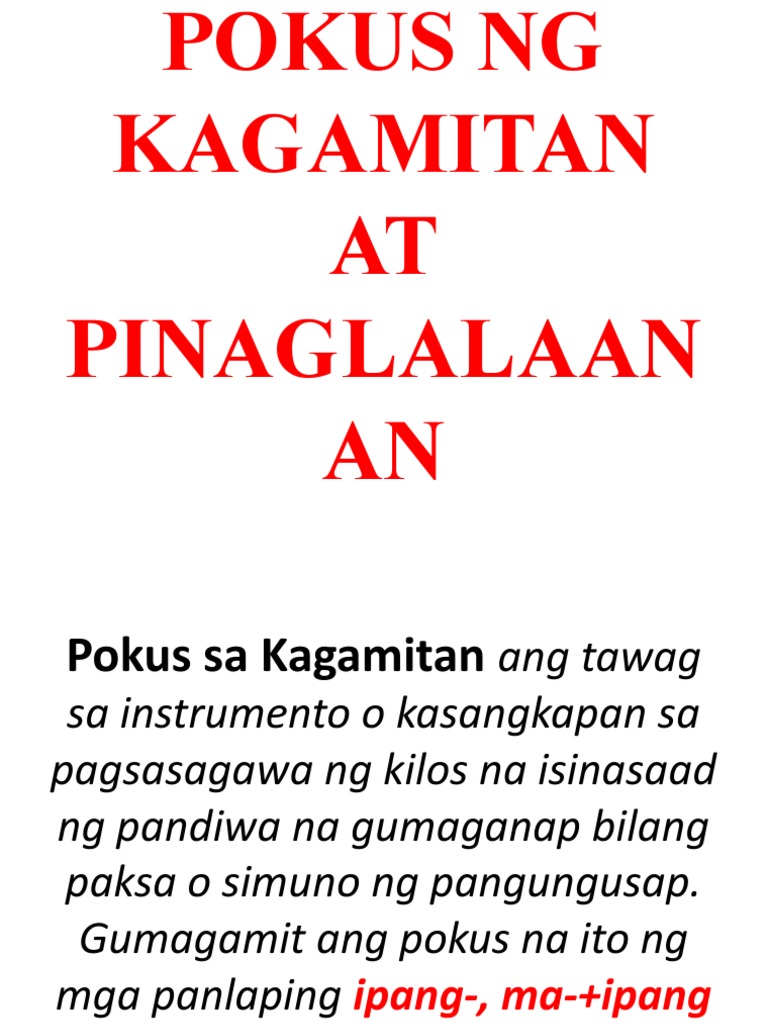 Pokus NG Kagamitan at Pinaglalaanan | PDF