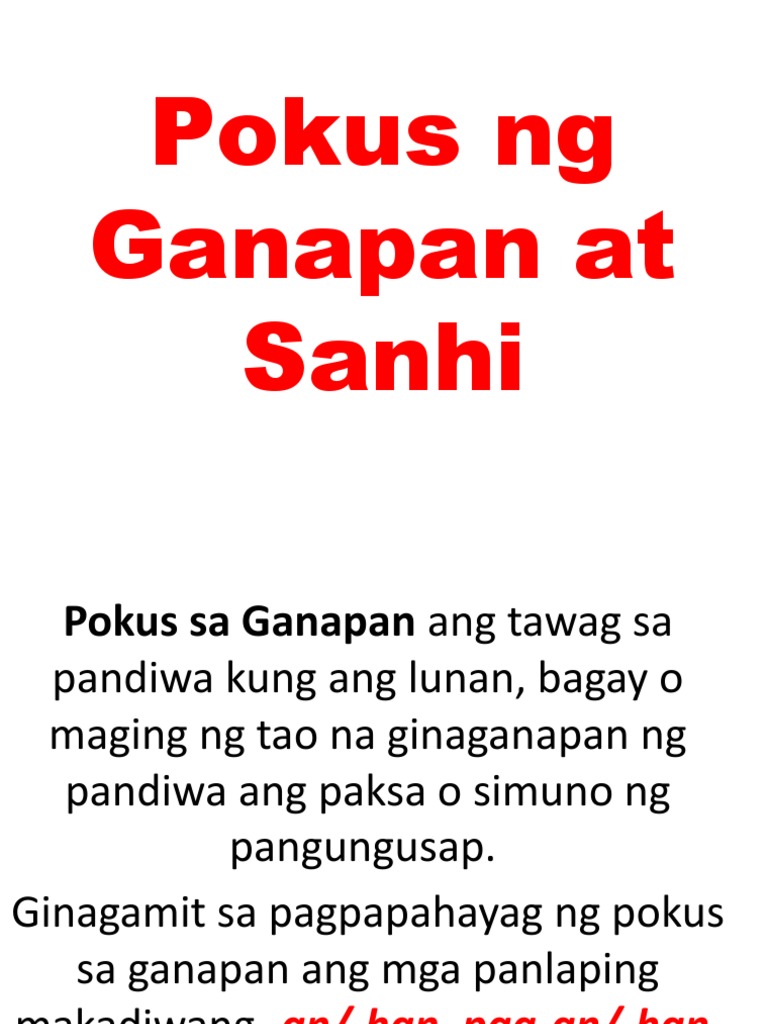 Pokus NG Ganapan at Sanhi | PDF