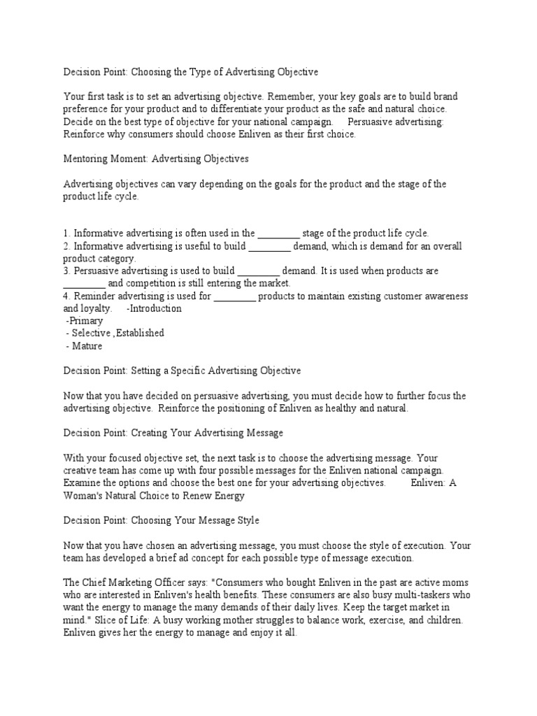 CH 12 - NEW! Mini Sim - Advertising | PDF | Advertising | Mass Media