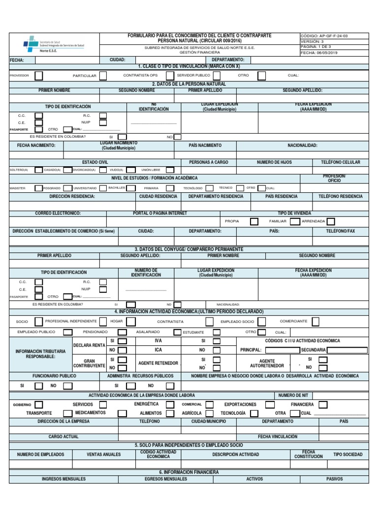 56 - Formato Sarlaf | Descargar gratis PDF | Economias