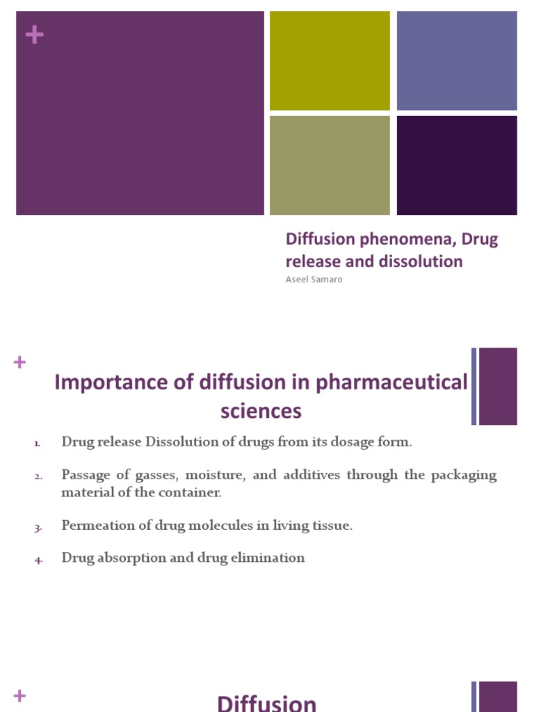 Diffusion and Drug Release | PDF | Diffusion | Osmosis