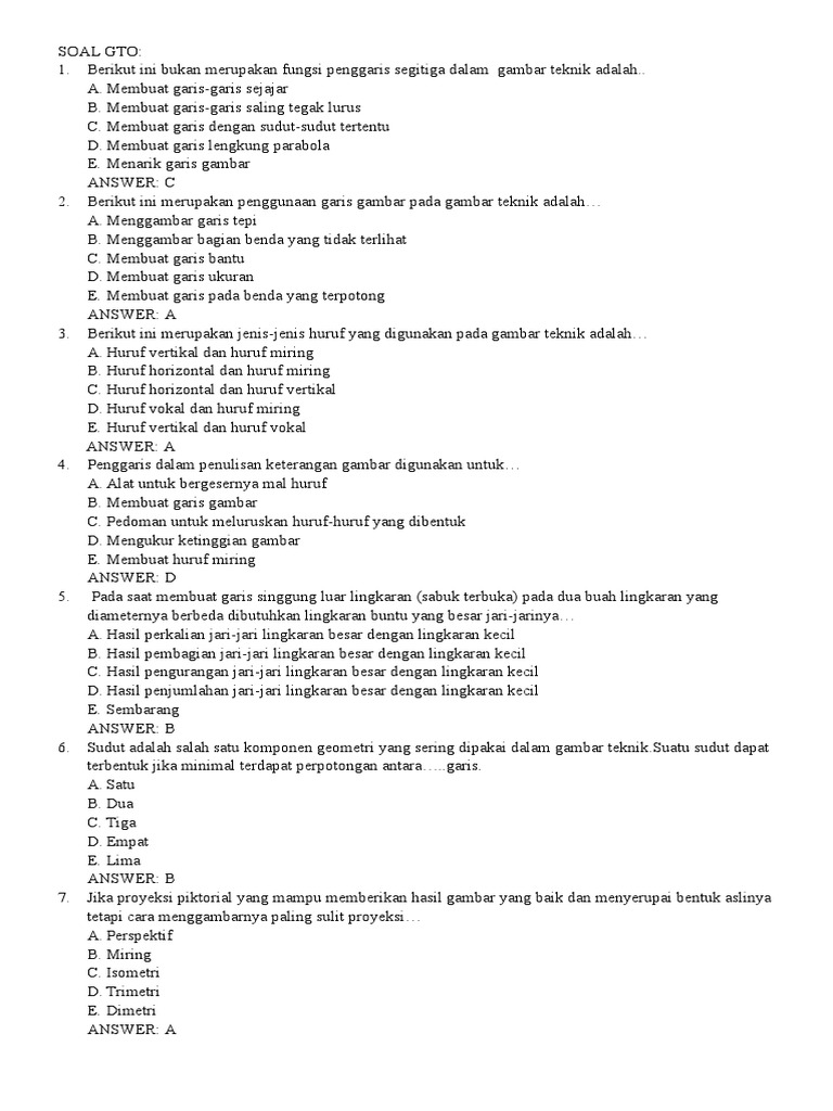 Soal Gto 1 | PDF