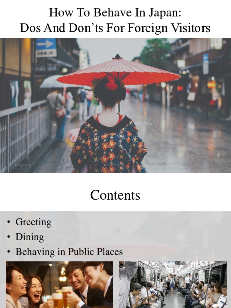 How To Behave in Japan: Dos and Don'ts For Foreign Visitors: 9/22/2021 ...