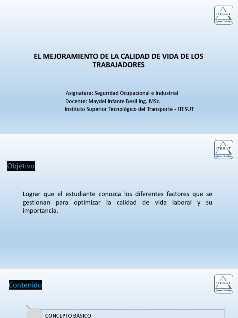 01 1.1 Mejoramiento de Calidad de Vida Laboral-Fusionado | PDF ...