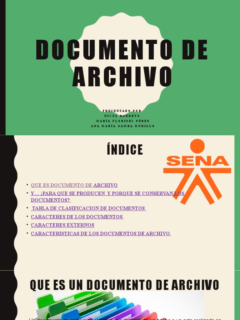 Documento de Archivo Trabajo Del Sena | PDF | Documento | Información