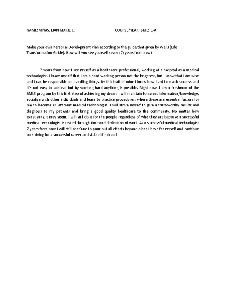 Personal Development Plan | PDF