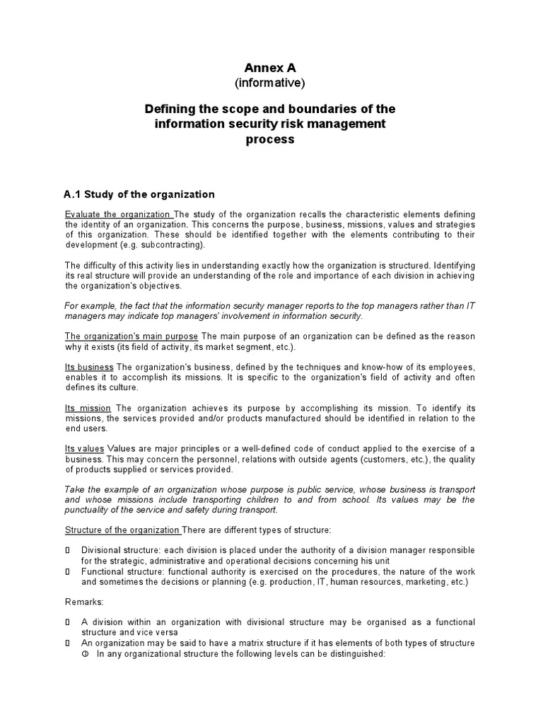 Annex A: (Informative) | PDF | Information Security | Information