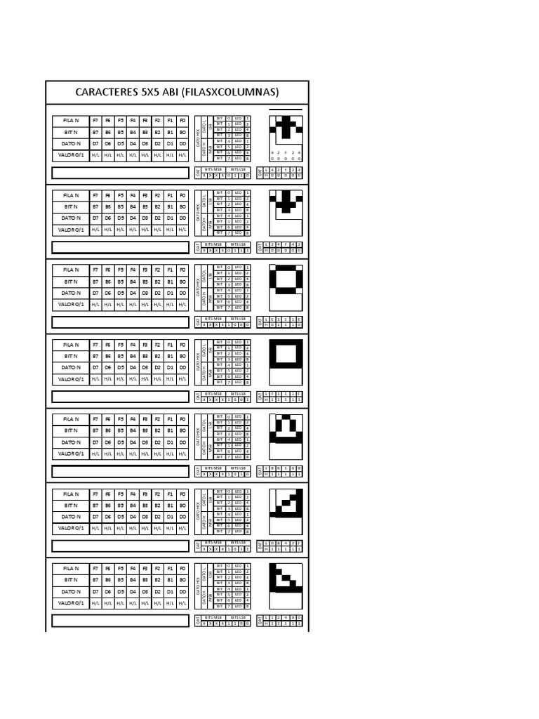 5x4 Dots Matrix Font Grojasm 2013 8 Hoja 2 | PDF | Board Games ...