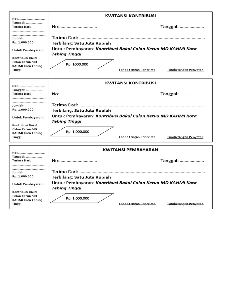 Kwitansi Kosong | PDF