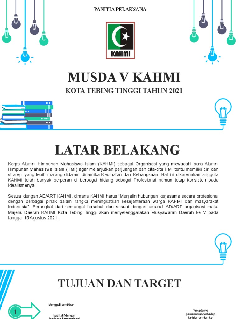 Proposal Musda Tebing Tinggi | PDF