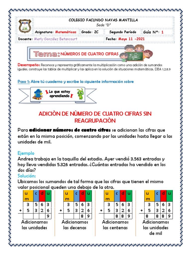 Hojas De Trabajo De Resta Con Reagrupación Y Sin Reagrupación