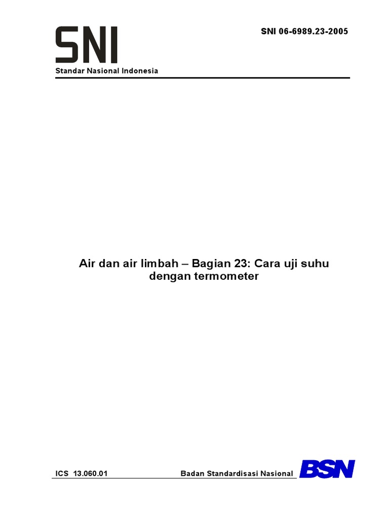 23.SNI 06-6989.23-2005-Suhu | PDF