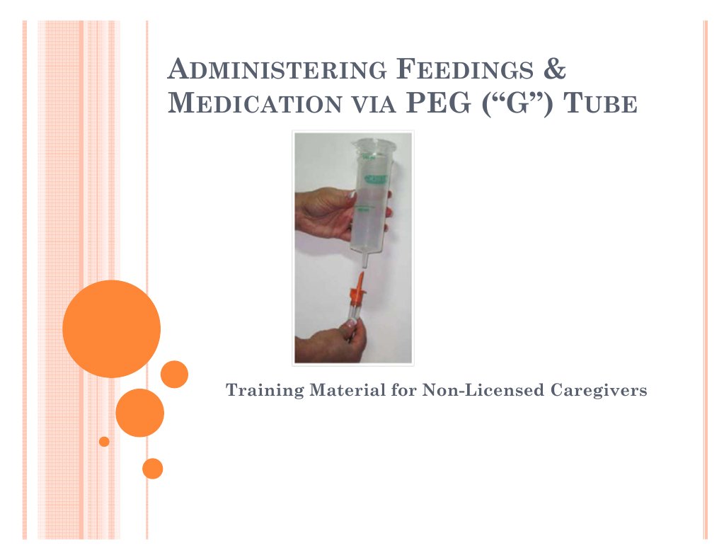 PEG Tube Care | PDF | Clinical Medicine | Medicine