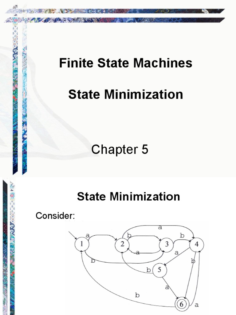 Finite State Machines State Minimization | PDF | Mathematics ...