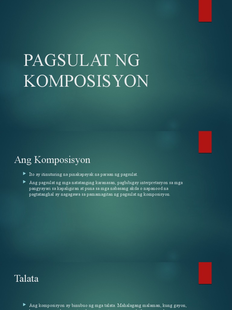 RETORIKA - Pagsulat NG Komposisyon | PDF