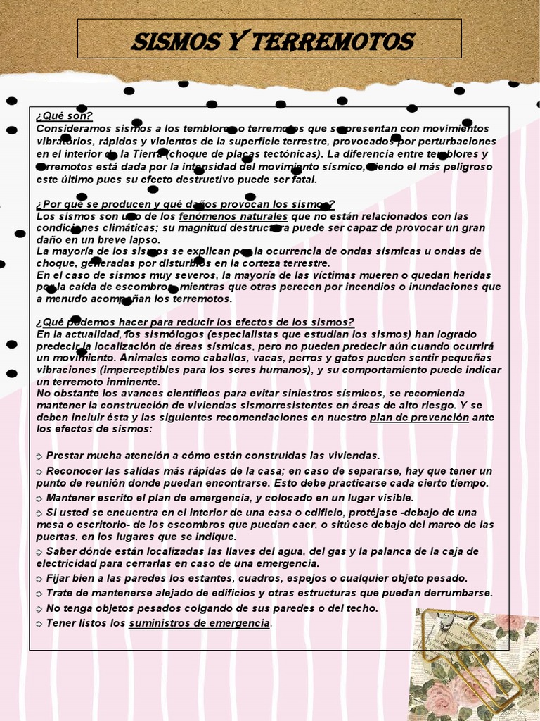 Sismos y Terremotos | PDF | Temblores | Geofísica