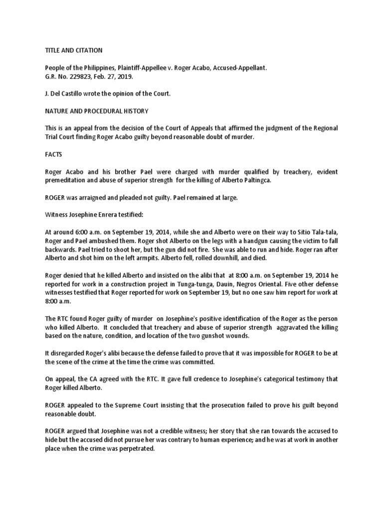 Digest Format | PDF | Testimony | Reasonable Doubt