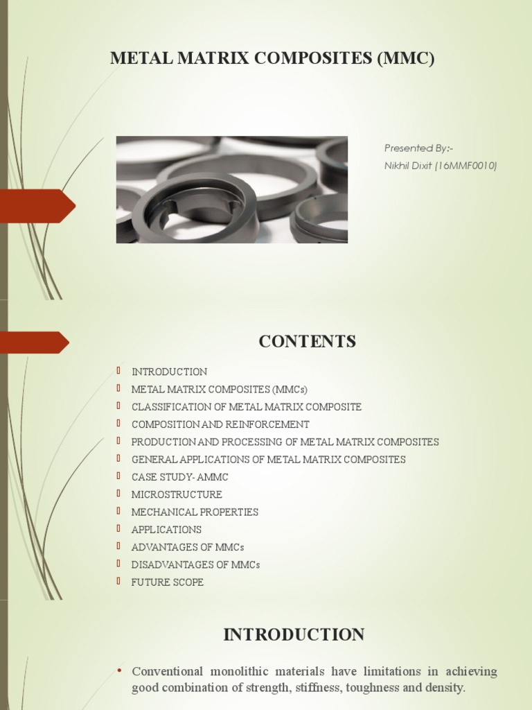 Overview of Metal Matrix Composites | PDF | Composite Material | Metals