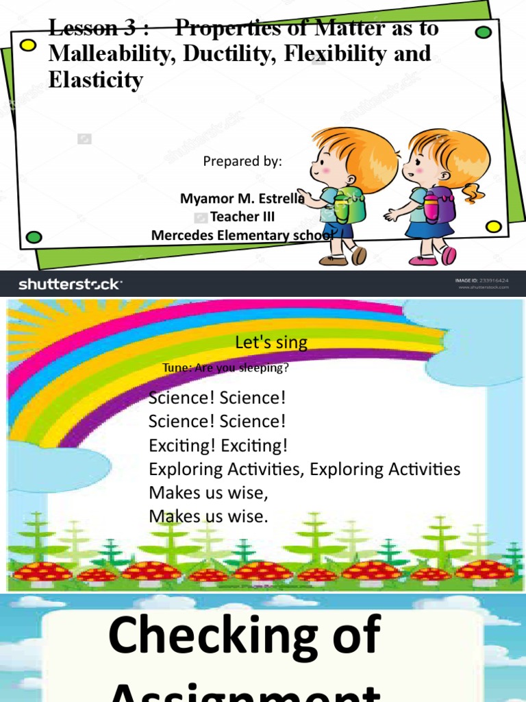 Lesson 3: Properties of Matter As To Malleability, Ductility ...