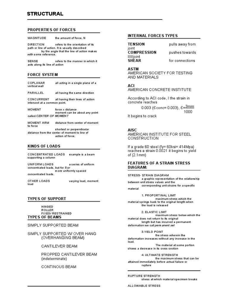 Structural Notes 2 | PDF | Bending | Buckling