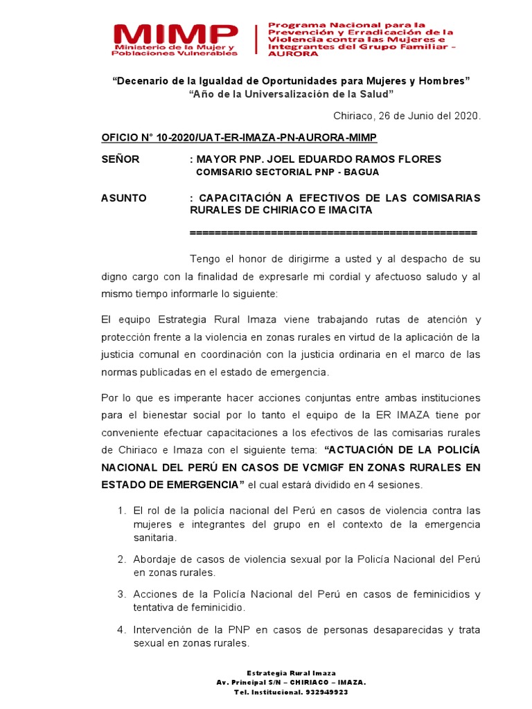 Oficio-10 Comisarias. | PDF | Derechos humanos | Justicia