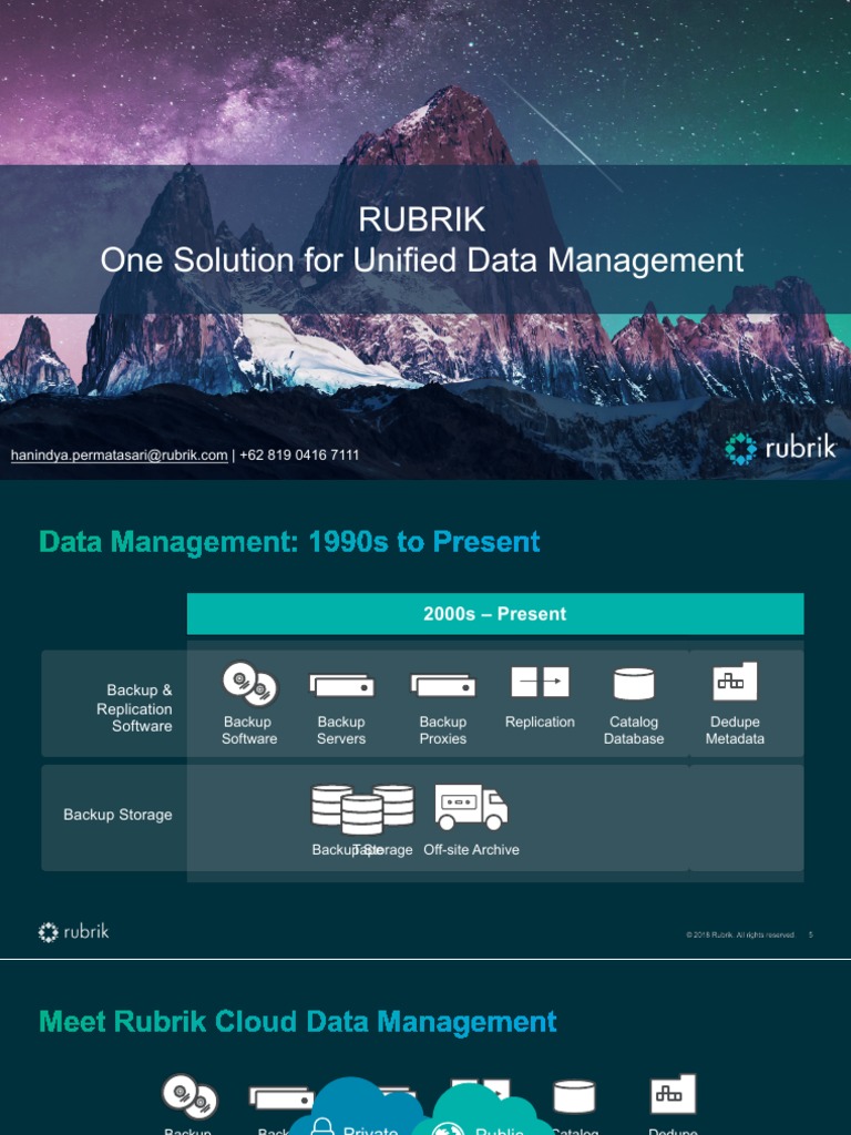 Rubrik Slide For Cust - 09042020 | PDF | Backup | Cloud Computing