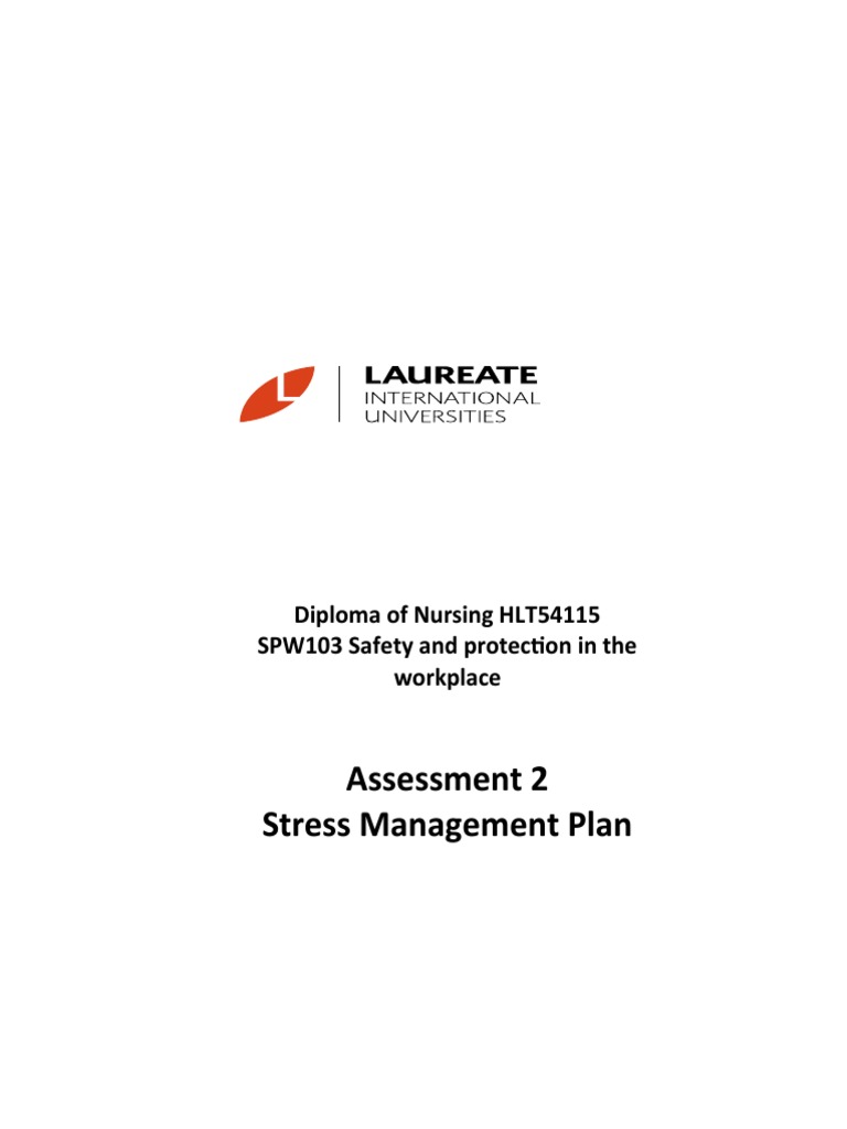 Assessment 2 Stress Management Plan | PDF | Stress Management | Stress ...