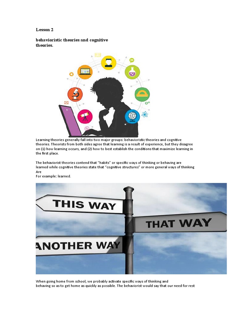 Differences Between Behavioral and Cognitive Learning Theories | PDF ...