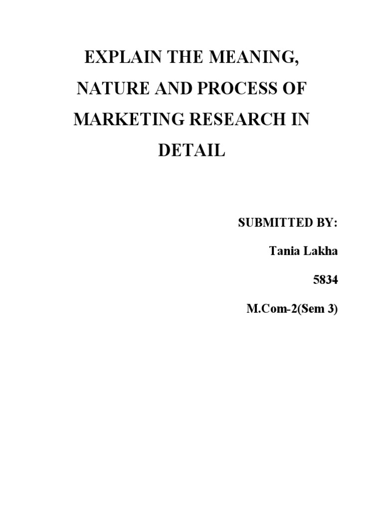 Marketing Research 5832 Pdf Marketing Research Marketing