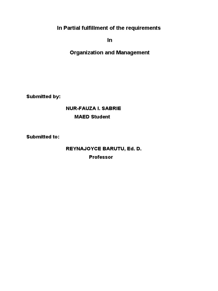 My Learning Takeaways in-Org-and-Mngt | PDF | Human Resource Management ...