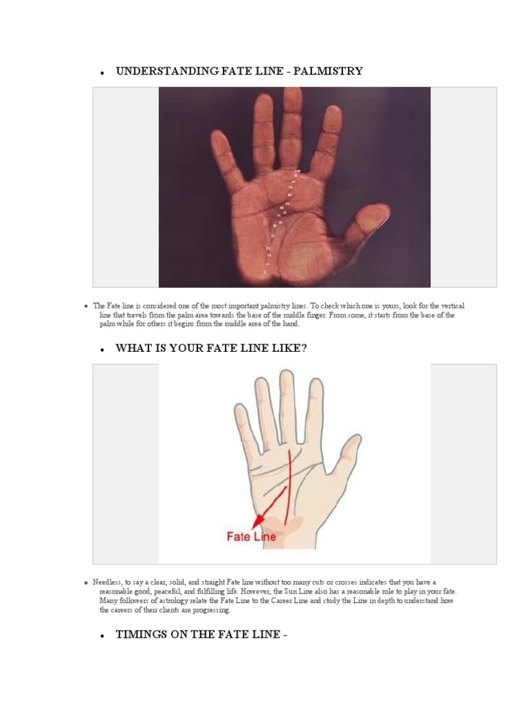Understanding Fate Line | PDF | Self-Improvement | Wellness