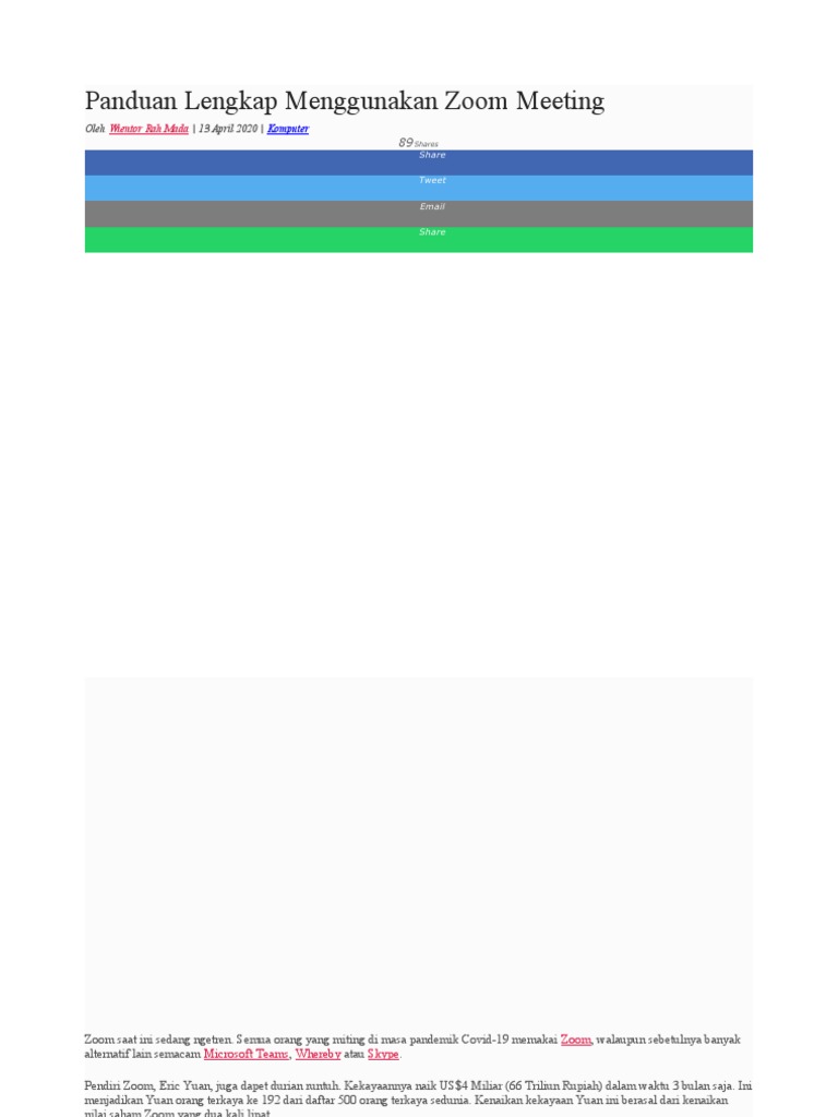 Panduan Lengkap Menggunakan Zoom Meeting Pdf