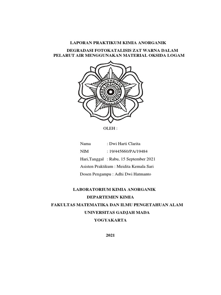 Degradasi Fotokatalisis Zat Warna Dalam Pelarut Air Menggunakan ...