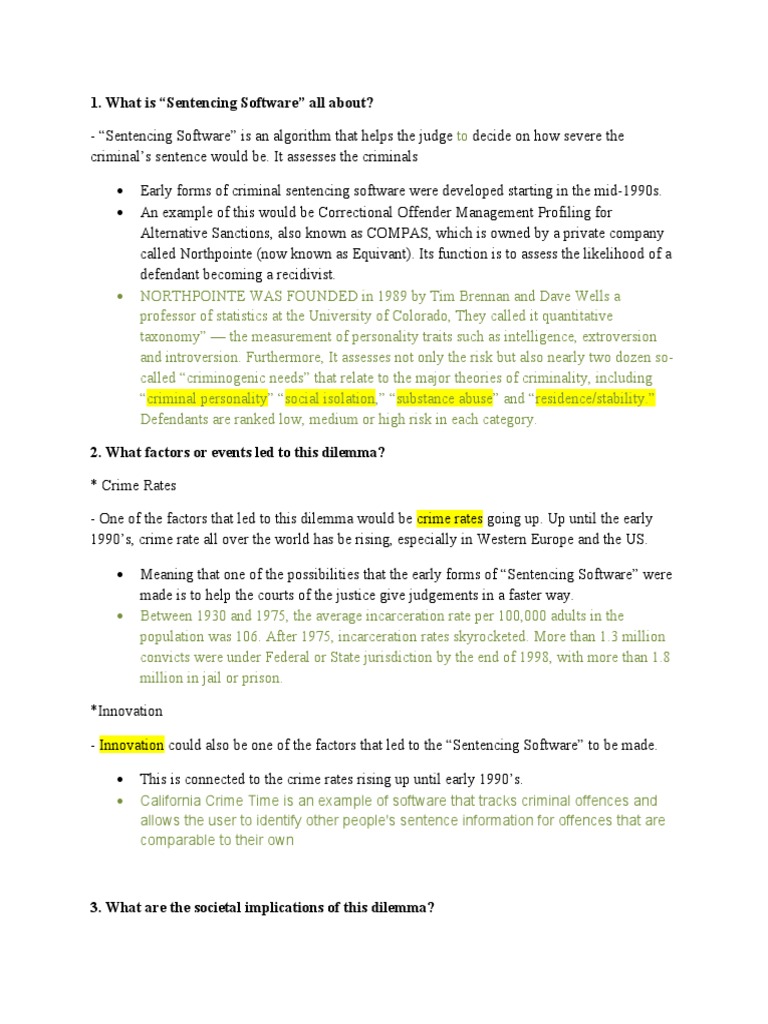 What Is "Sentencing Software" All About? | PDF | Crime & Violence | Crimes