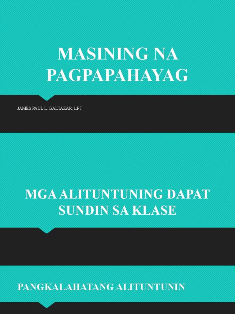 Masining Na Pagpapahayag | PDF