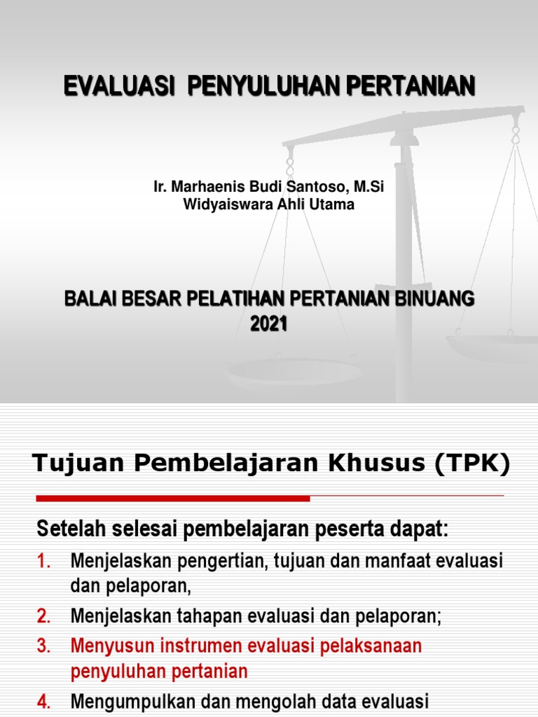 Evaluasi Dan Pelaporan Pelaksanaan Penyuluhan Pertanian | PDF | Bisnis