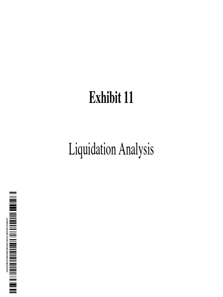 Liquidation Analysis | PDF | Chapter 7 | Bankruptcy