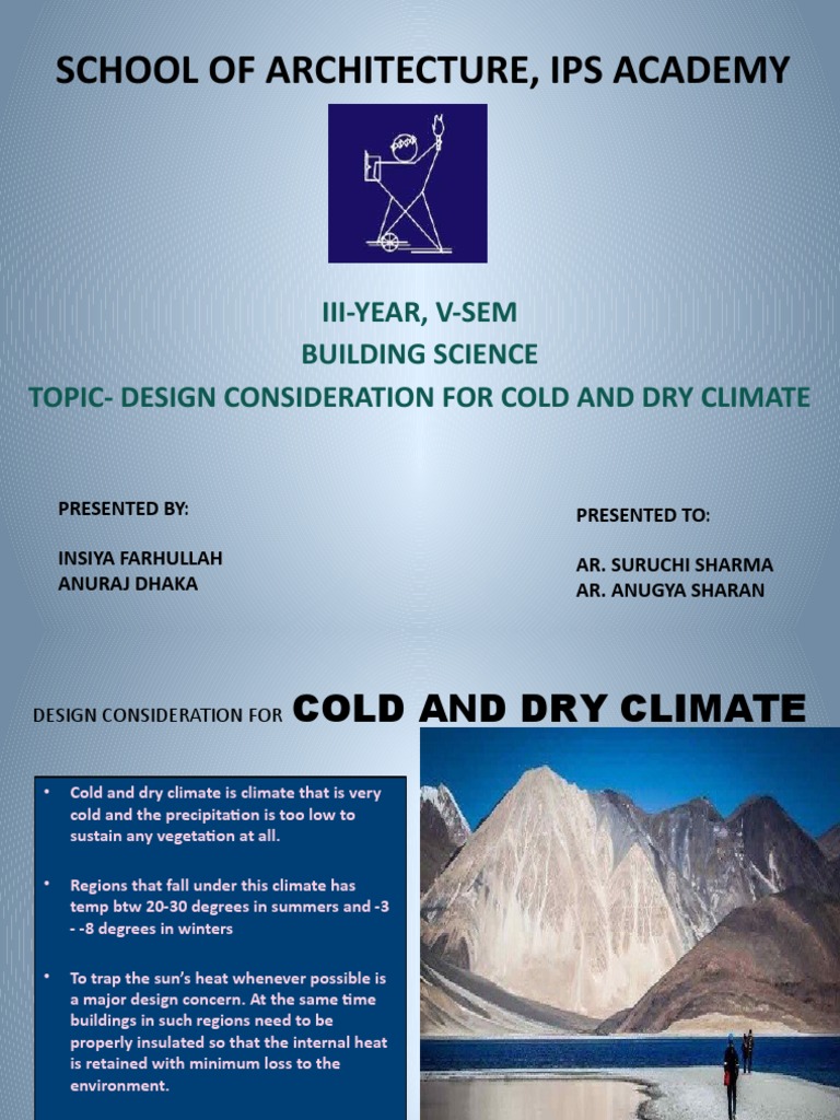Design Consideration For Cold and Dry Climate | PDF | Materials ...