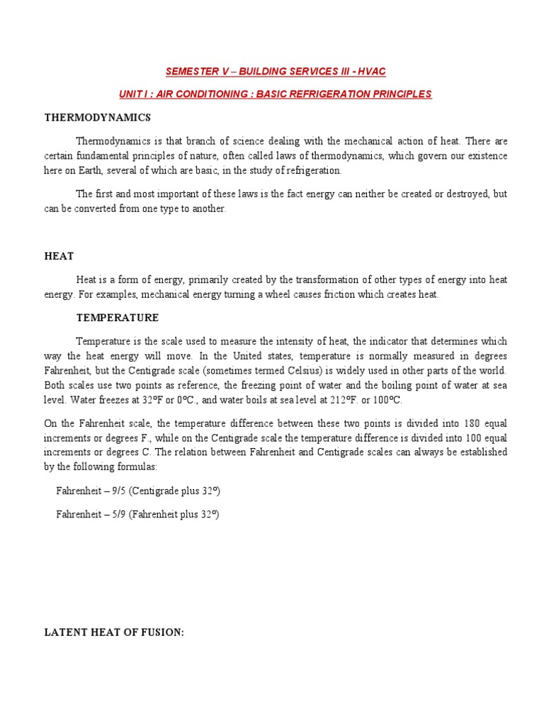 Building Services III-hvac Notes | PDF | Electric Motor | Air Conditioning