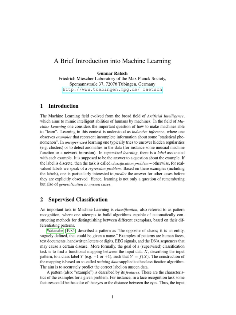 105 Machine Learning Paper | PDF | Support Vector Machine | Statistical ...