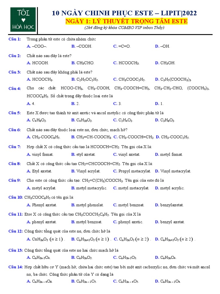 Cho các chất HCOO-CH3, CH3-COOH, CH3-COOCH=CH2, CH3-CH2-CHO và (COOCH3)2, số chất trong dãy ...