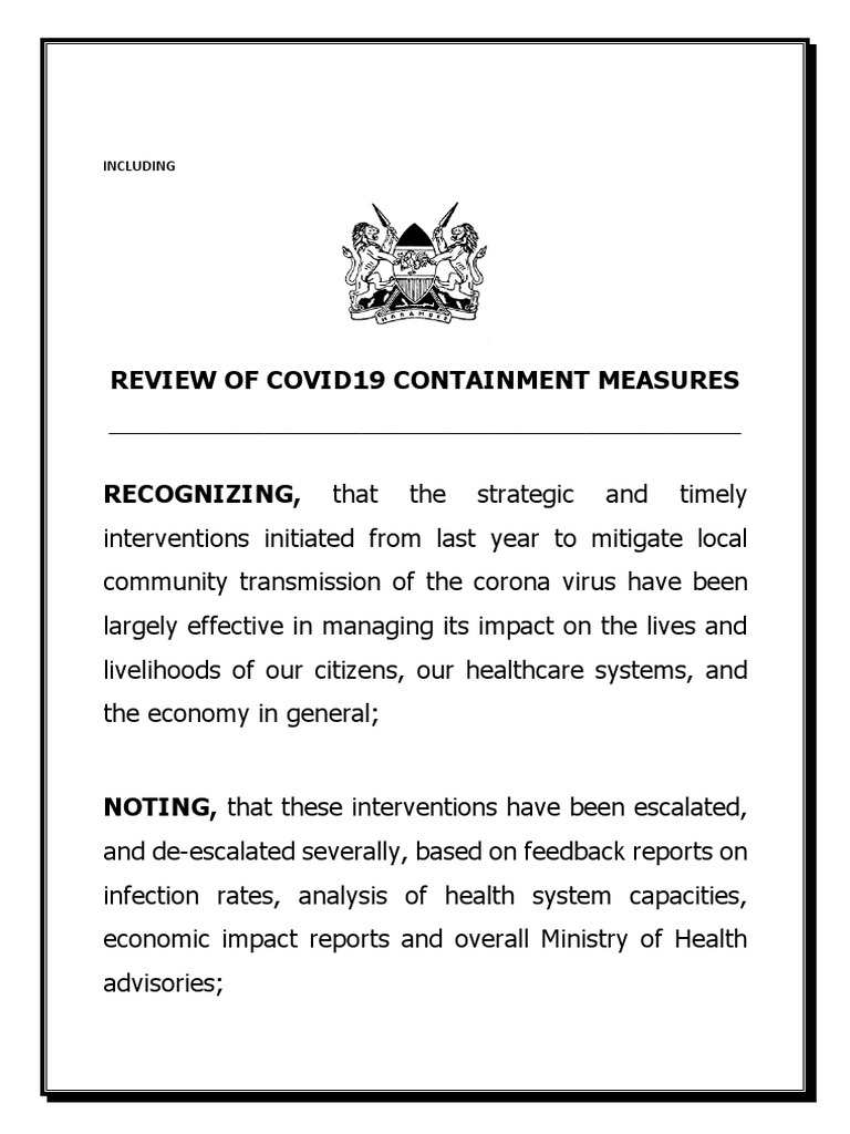 Review of Containment Measures - Doc1 | PDF | Funeral | Ongoing Events