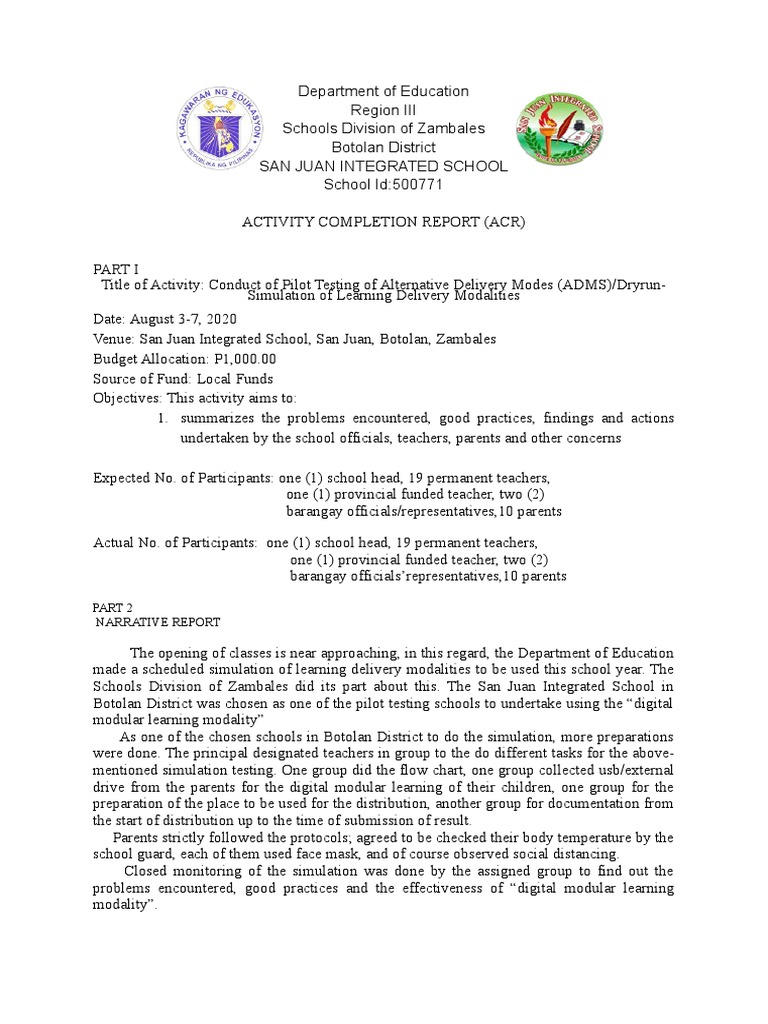 Acr Pilot Testing | PDF | Simulation