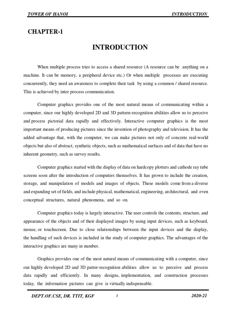 Chapter-1: Tower of Hanoi | PDF | Computer Graphics | Rgb Color Model