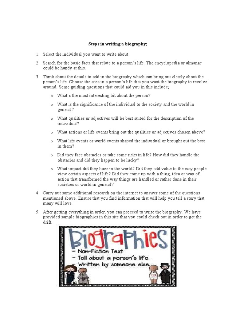 How To Make Biography | PDF