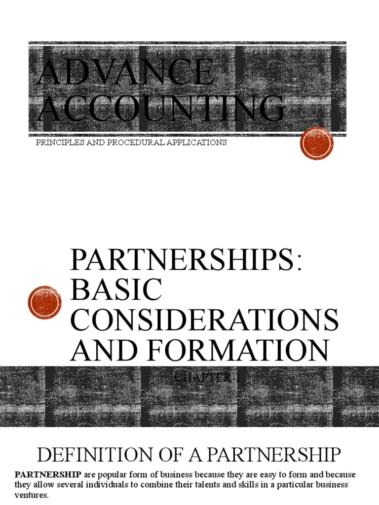 Advance Accounting: Principles and Procedural Applications | PDF ...