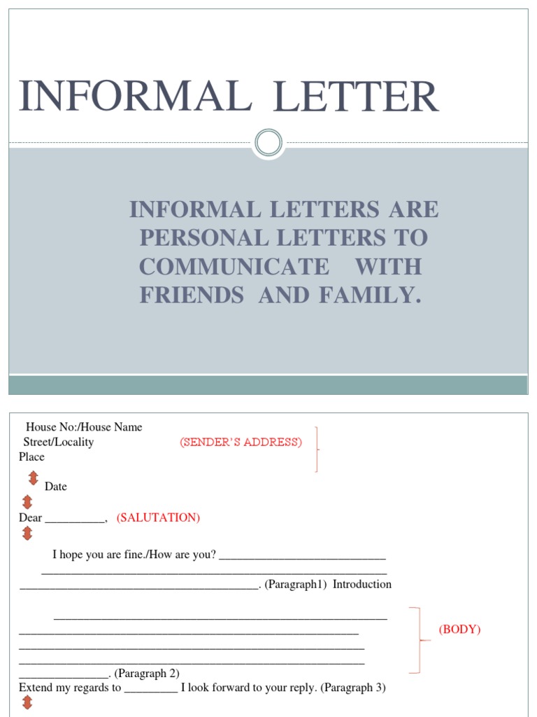 Informal Letter Writing Class 4 | PDF