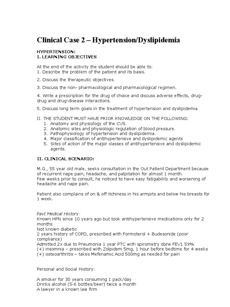 Case 2-Hypertension | PDF | Hypertension | Pharmacology