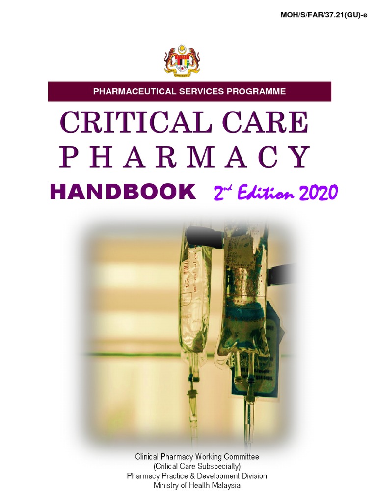 2nd Ed Critical Care Pharmacy Handbook Revised 19th Jan 2021 Final 5.5. ...